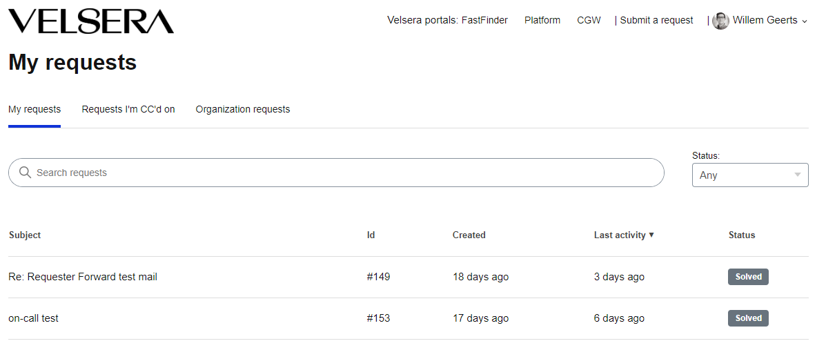 Where to find my support case(s)? – Velsera